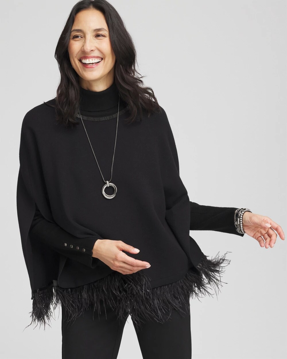 Feather Sweater Cape | Chico's Feather Sweater Cape | Chico's